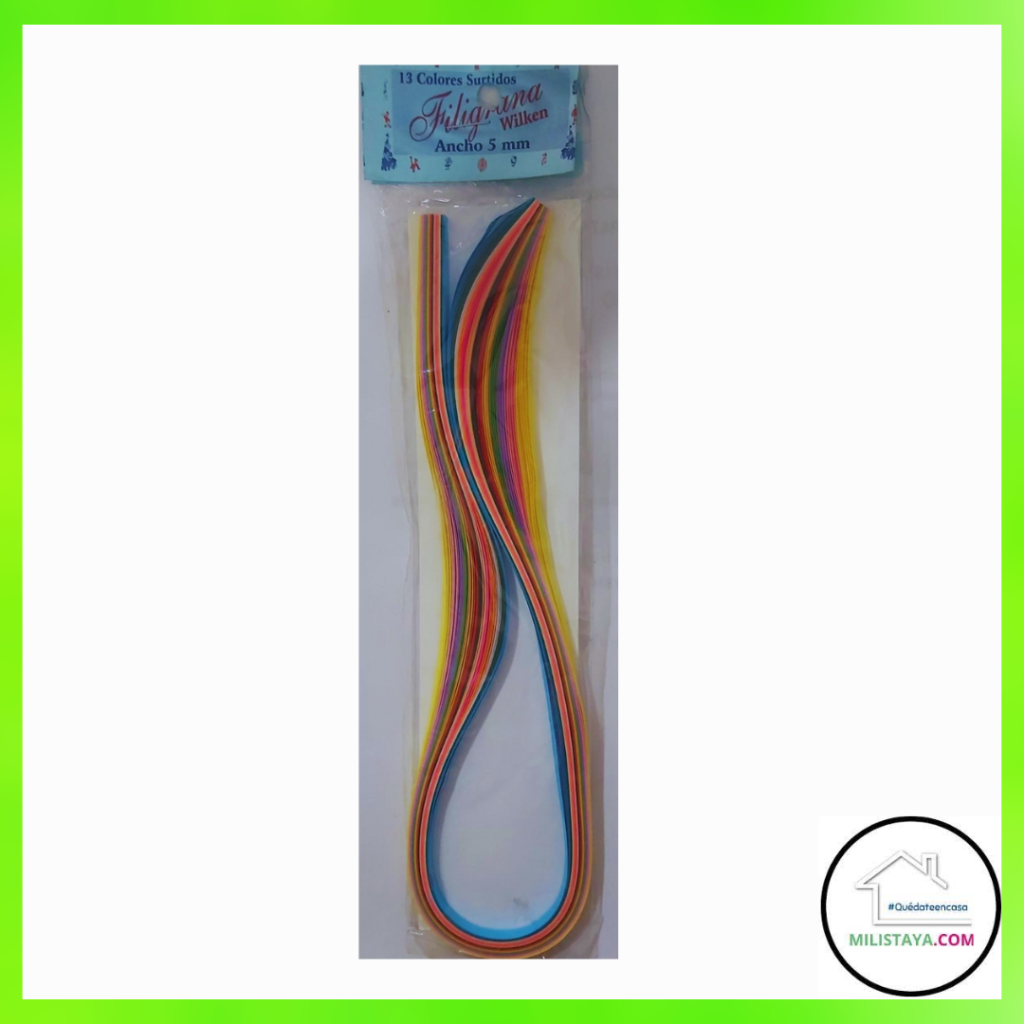 Filigrana Pqt 13 Colores surtidos Ancho 5mm - Milistaya.com
