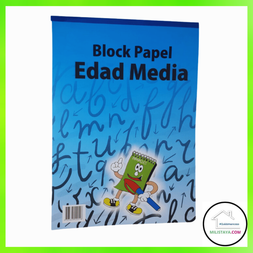 Block Papel Edad Media 1/8 * 25 Hojas - Milistaya.com